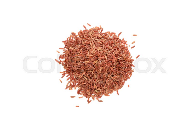 Heap of rice isolated on white ... | Stock image | Colourbox