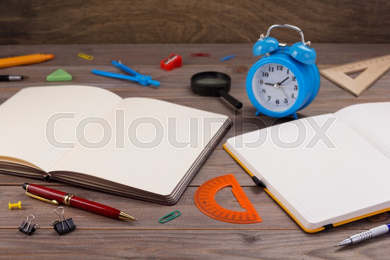 School accessories and supplies with ... | Stock image | Colourbox