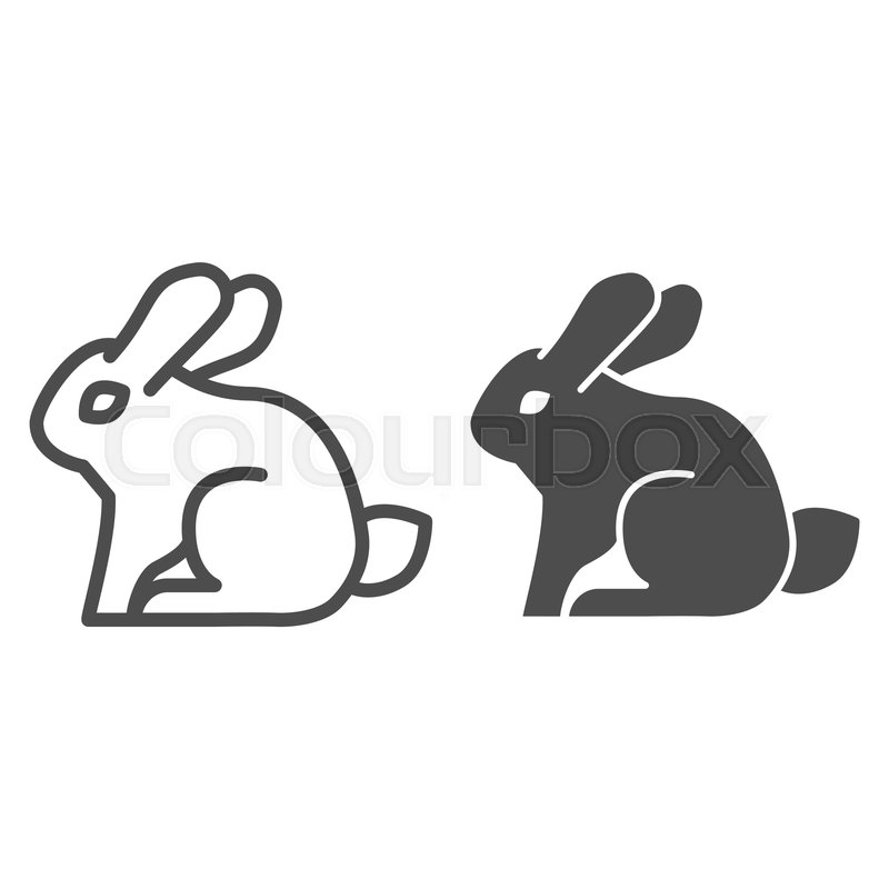 Sitting Rabbit Silhouette