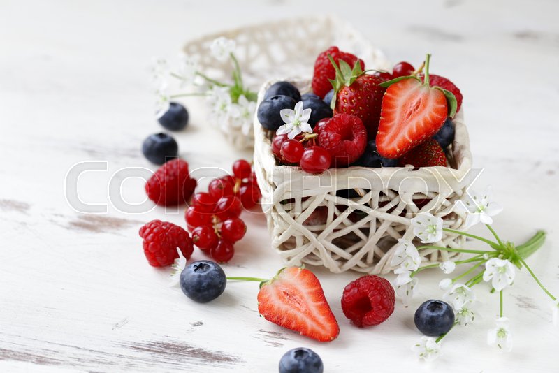 Fresh natural organic berries for a ... | Stock image | Colourbox
