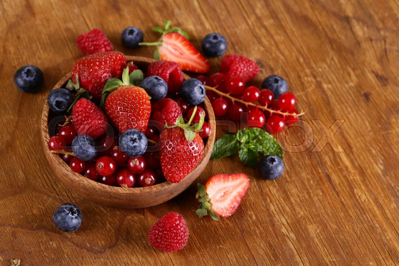 Fresh natural organic berries for a ... | Stock image | Colourbox