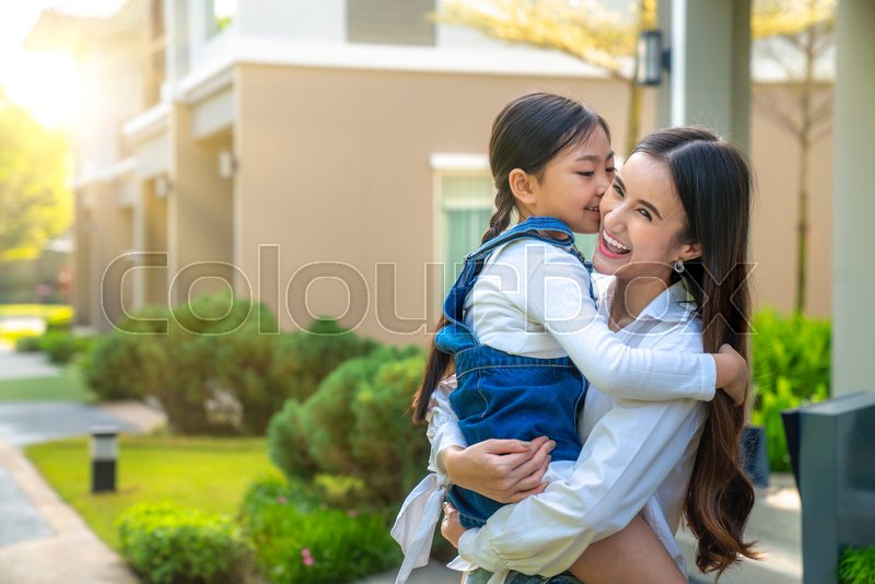 Mother And Her Daugter Play Togather Stock Image Colourbox