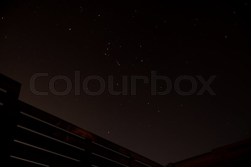 Stars in the night sky. View from the ... | Stock image | Colourbox