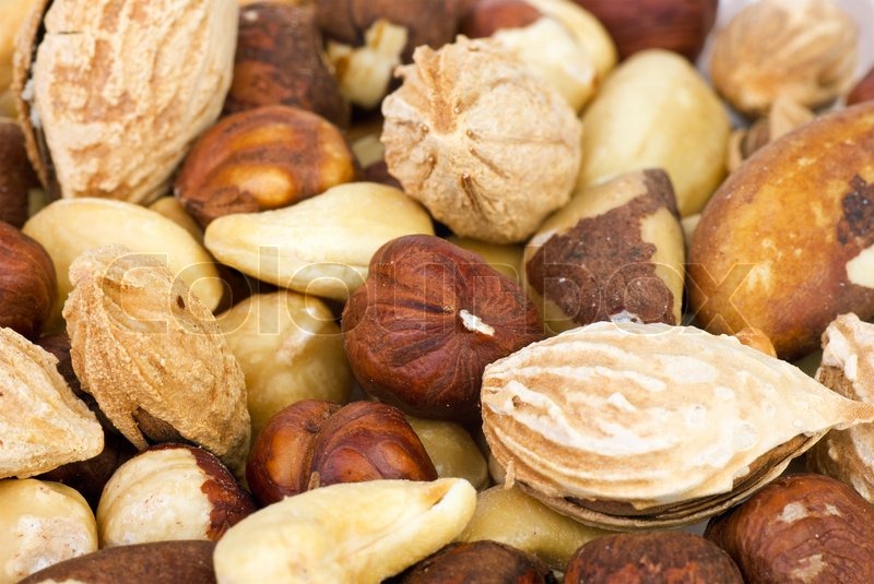 Nuts background | Stock image | Colourbox