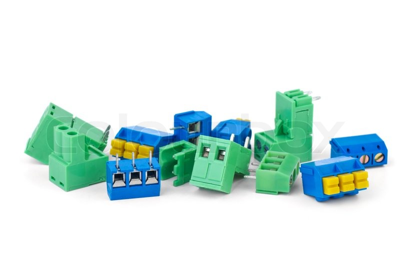 Different electrical connector blocks | Stock image | Colourbox