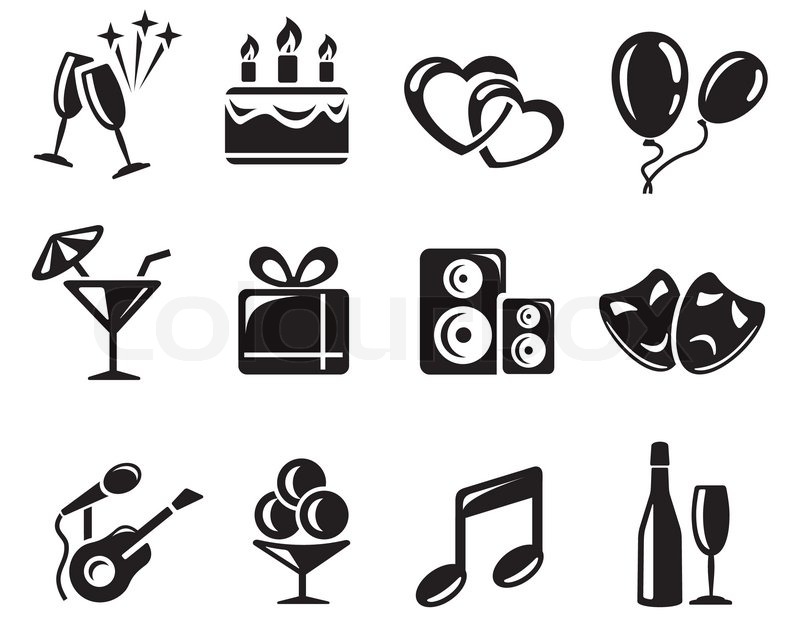 Party icon set | Stock vector | Colourbox