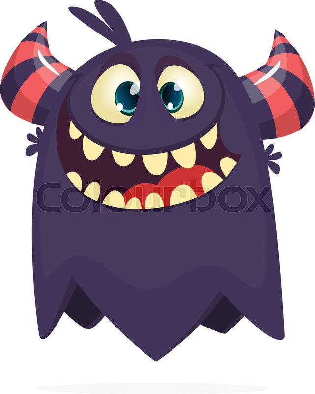 Angry cartoon monster. Vector ... | Stock vector | Colourbox