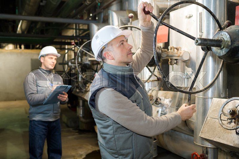 Close up of maintenance of a factory | Stock image | Colourbox