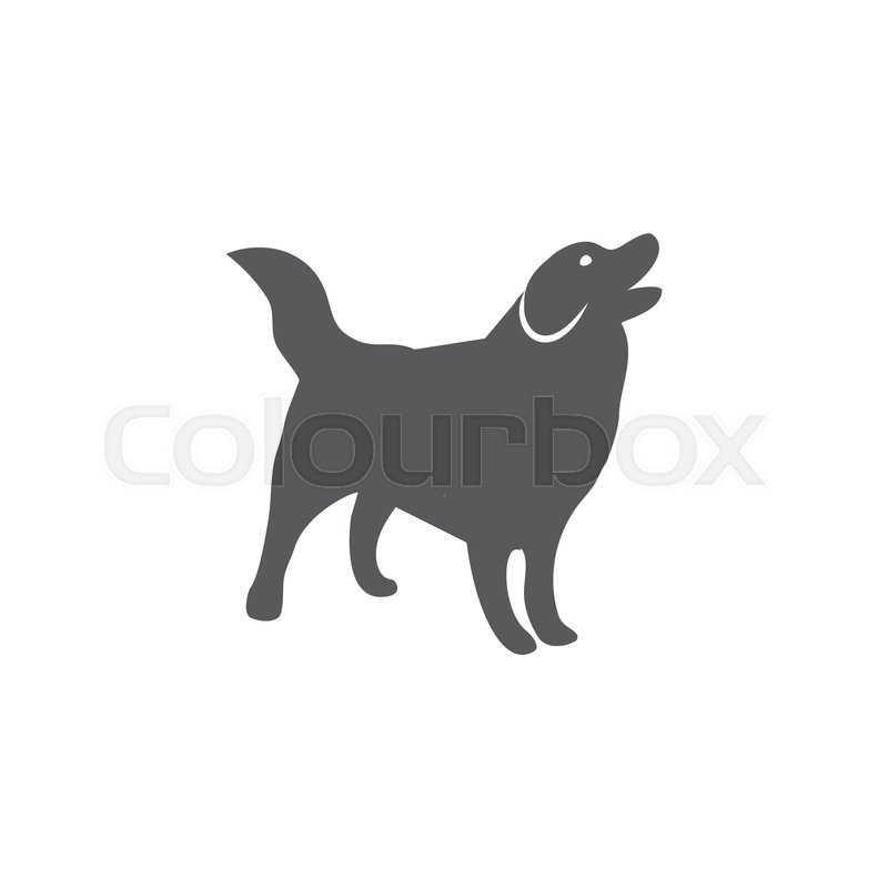 Dog icon on white background. | Stock vector | Colourbox