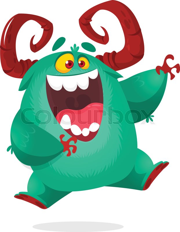 Dancing monster character ... | Stock vector | Colourbox