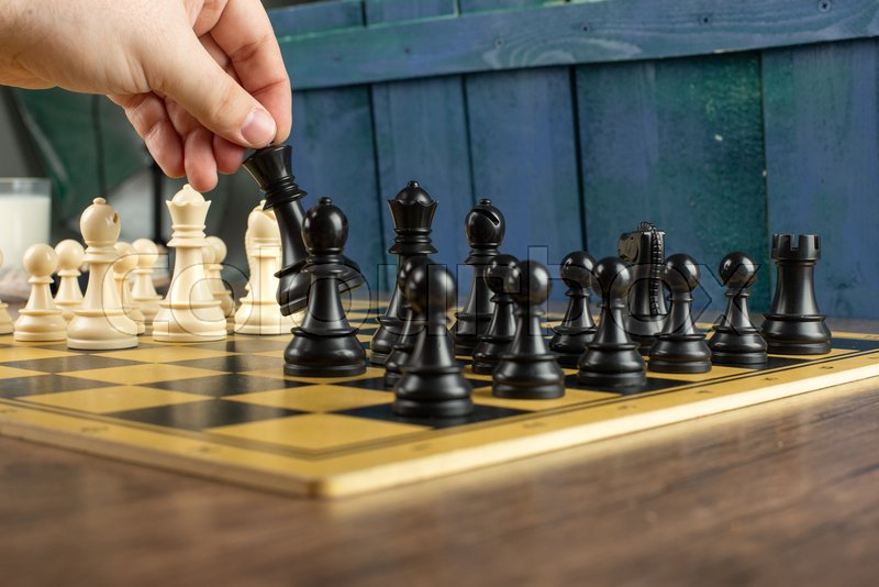 A single player playing chess | Stock image | Colourbox