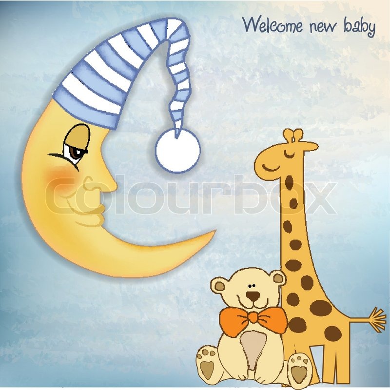 Welcome baby greetings card | Stock vector | Colourbox