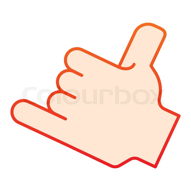 Hand call gesture flat icon. Call me ... | Stock vector | Colourbox