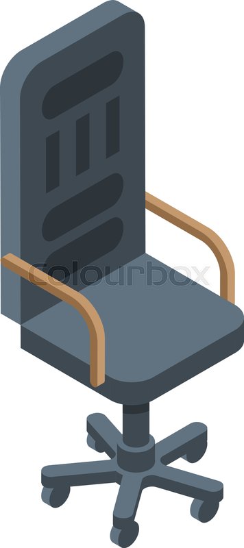 Boss chair icon. Isometric of boss ... | Stock vector | Colourbox