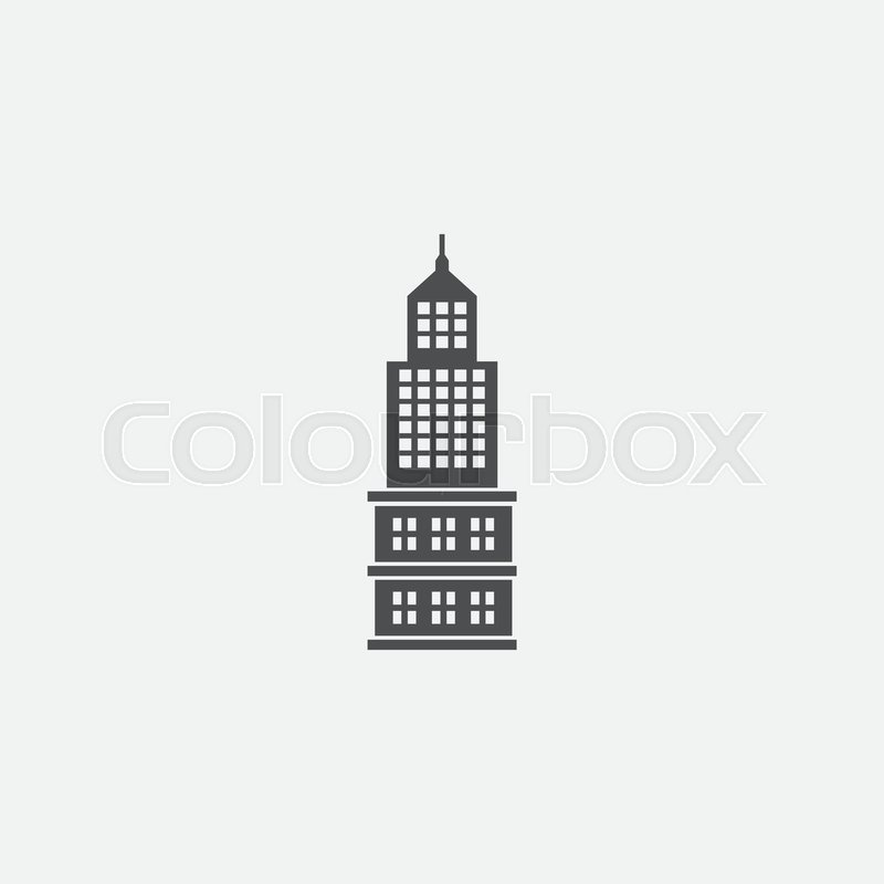 Building icon, isolated, white ... | Stock vector | Colourbox