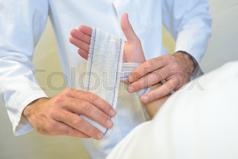A bandage on the hand | Stock image | Colourbox