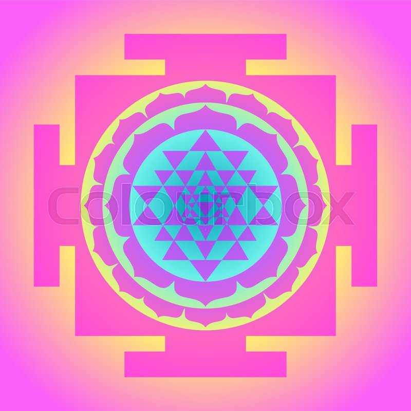 The Sri Yantra or Sri Chakra, form of ... | Stock vector | Colourbox