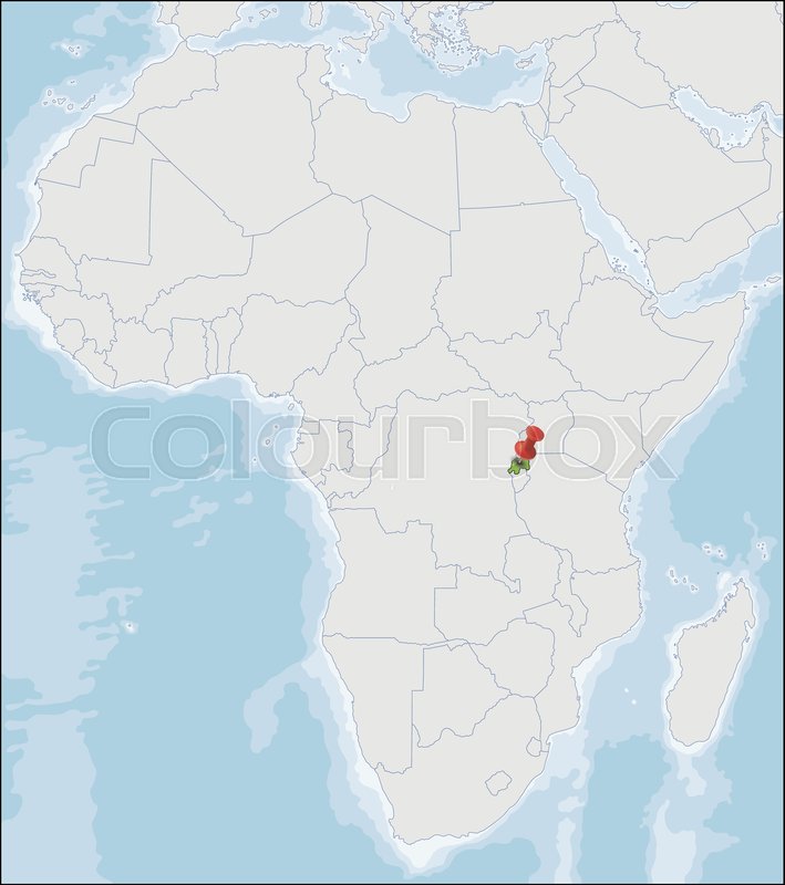 Rwanda is a country in Central Africa ... | Stock vector | Colourbox