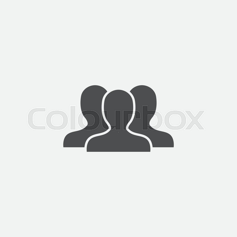 Team icon, isolated, white background | Stock vector | Colourbox