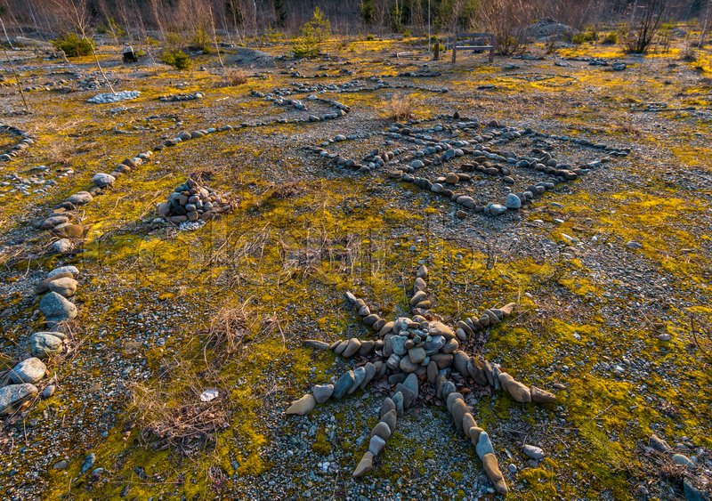 Fantastically beautiful stone labyrinth ... | Stock image | Colourbox