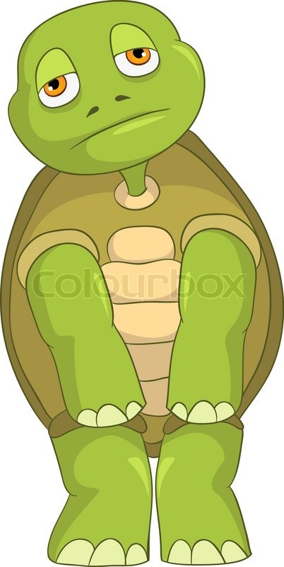 Sad Turtle | Stock vector | Colourbox