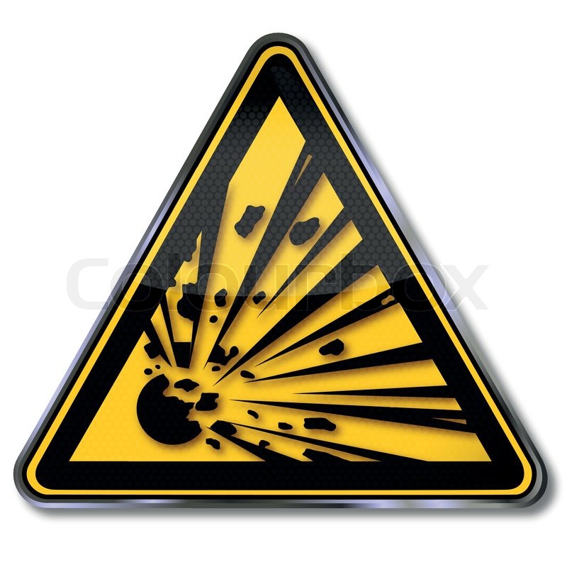 Explosion, explosive, warning | Stock Vector | Colourbox