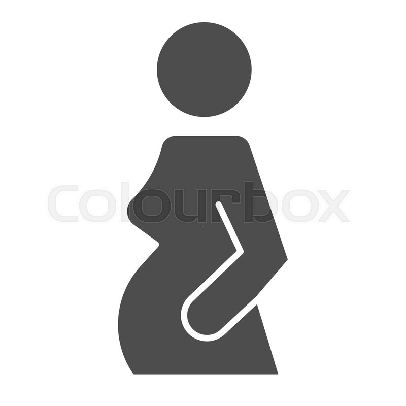 Pregnant woman expecting baby solid ... | Stock vector | Colourbox