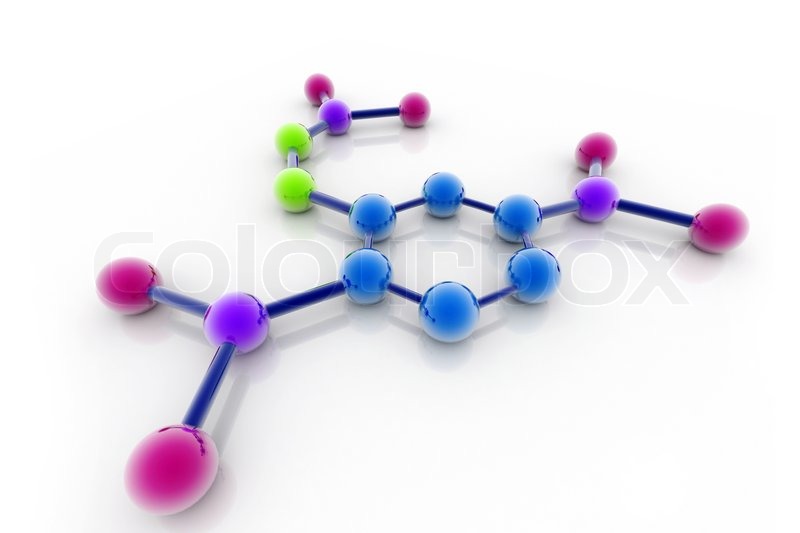 3D rendered Molecule | Stock image | Colourbox
