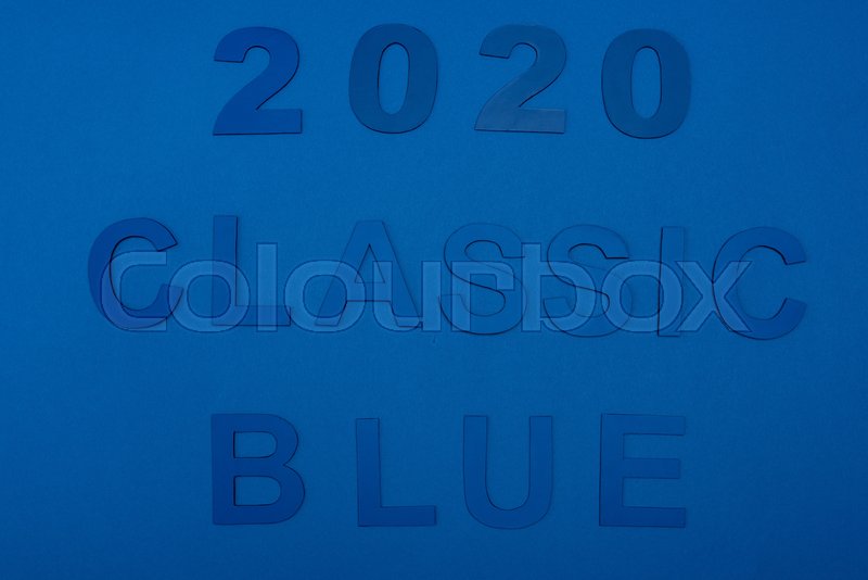 Top view of classic blue lettering and ... | Stock image | Colourbox