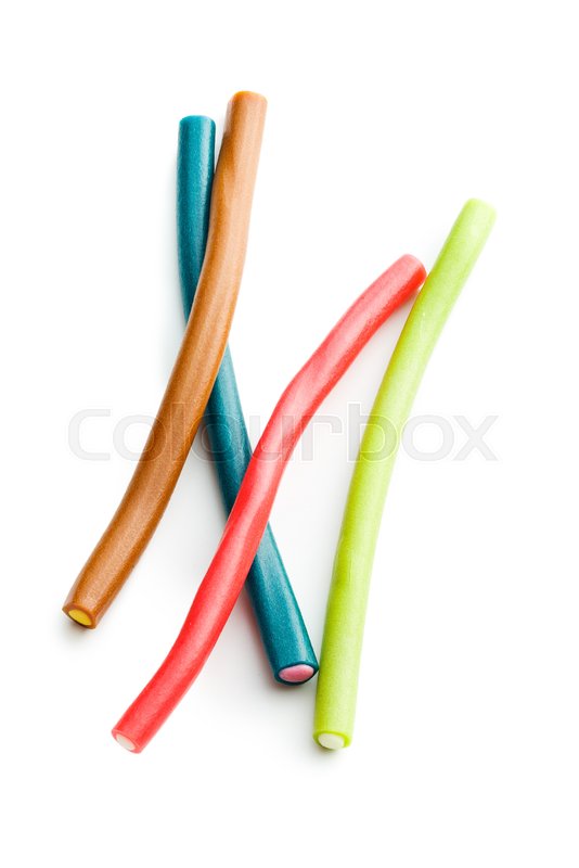 Sweet gummy sticks with different ... | Stock image | Colourbox