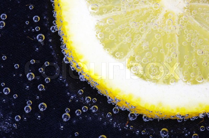 Lemon with bubbles | Stock image | Colourbox