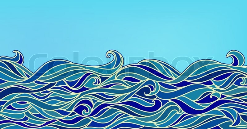 Abstrakt Wellen, Vector blau bunt ... | Stock-Vektor | Colourbox