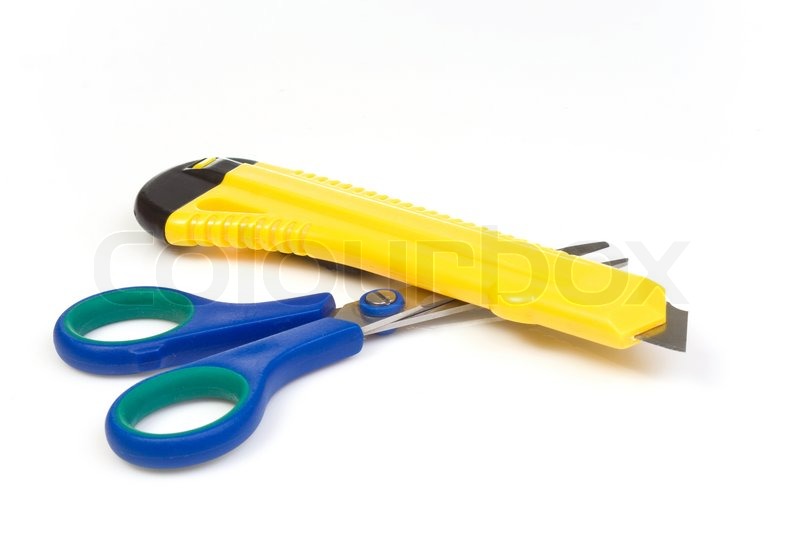 Scissors and knife | Stock image | Colourbox