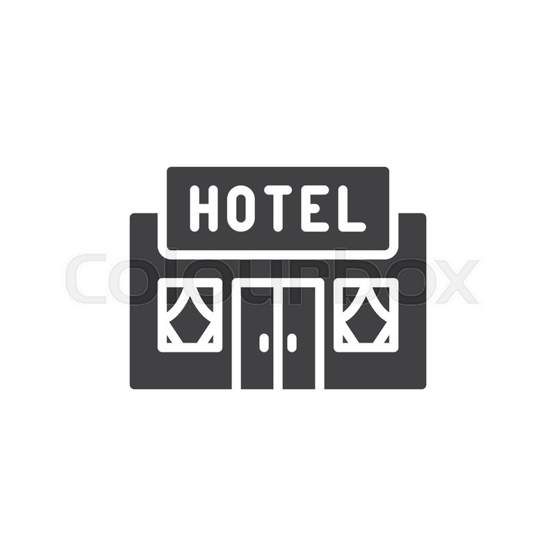 Hotel Building Icon Vector