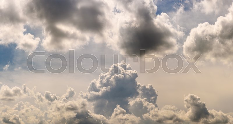 Clouds, close up view on a fluffy ... | Stock image | Colourbox