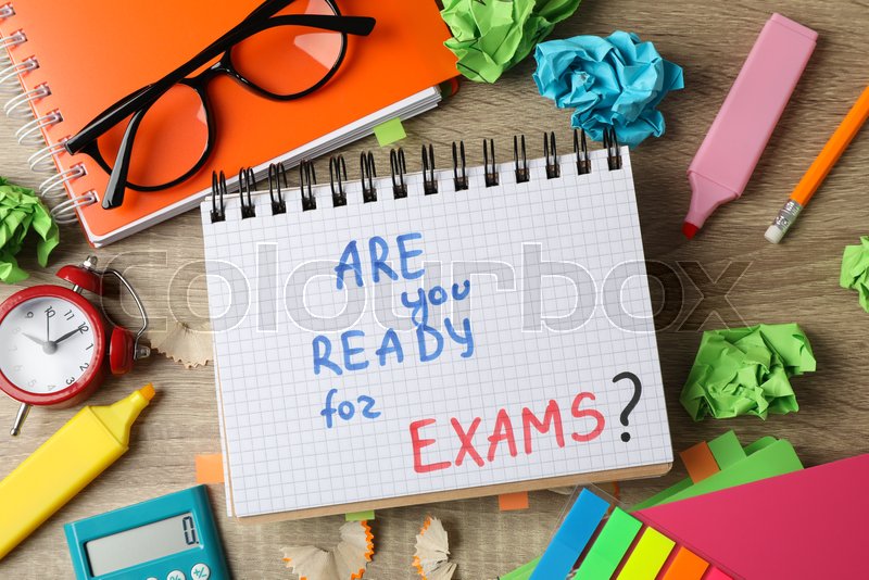 Inscription Are you ready for exams? ... | Stock image | Colourbox