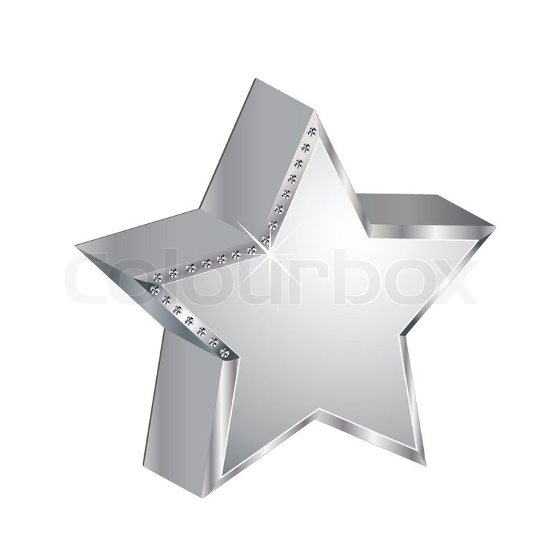 Silver star | Stock vector | Colourbox