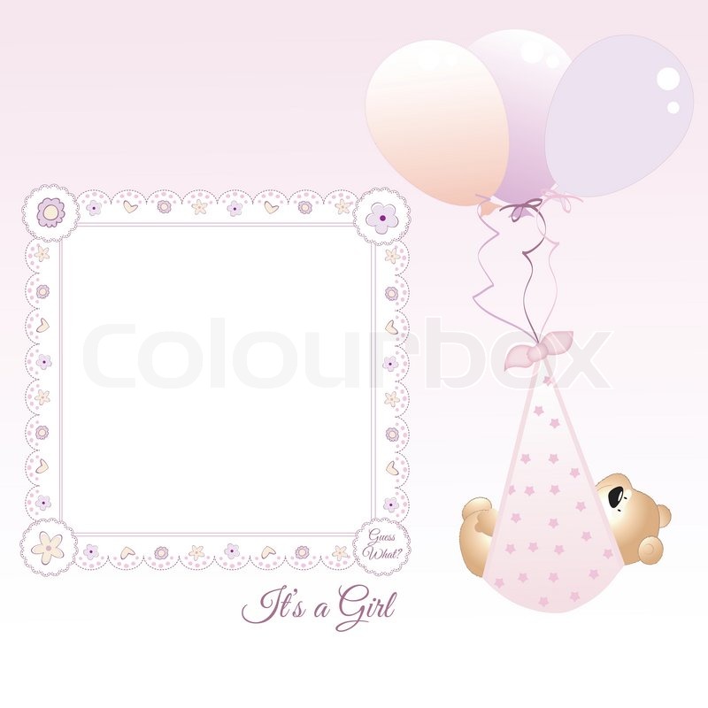 Baby frame announcement | Stock vector | Colourbox