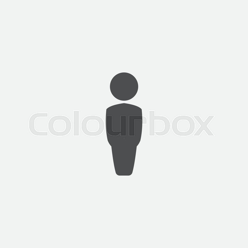 Male symbol icon, isolated, white ... | Stock vector | Colourbox