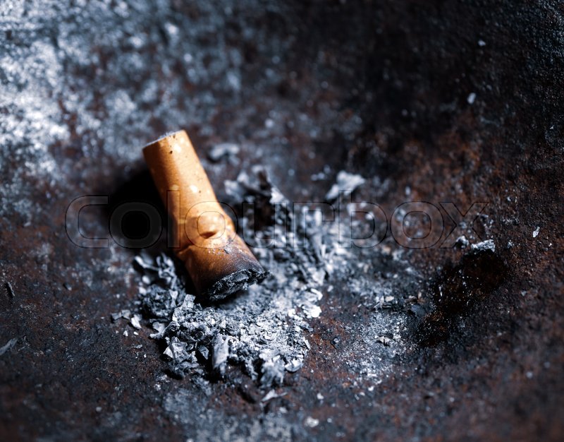 Close up of burning cigarettes with ... | Stock image | Colourbox