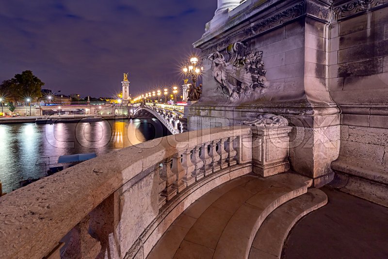 Bridge Pont Alexandre III across the ... | Stock image | Colourbox