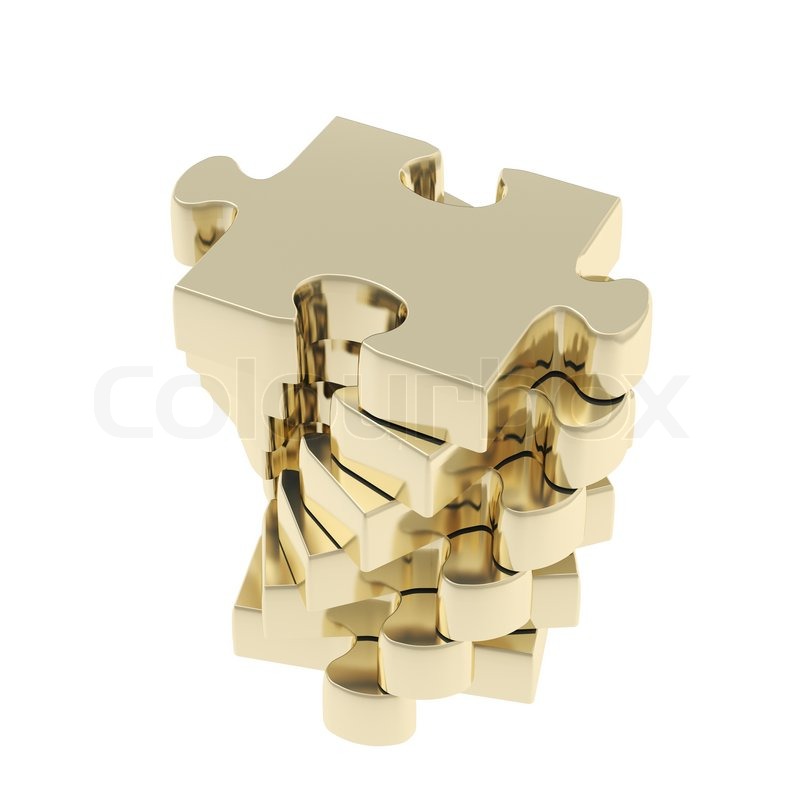 Stack of puzzle jigsaw glossy pieces ... | Stock image | Colourbox