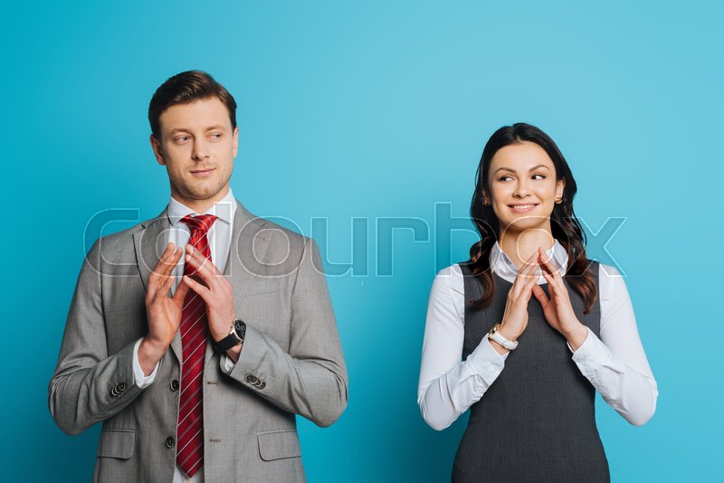 Smiling, cunning businessman and ... | Stock image | Colourbox