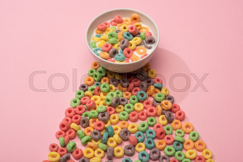 Bright colorful breakfast cereal with ... | Stock image | Colourbox