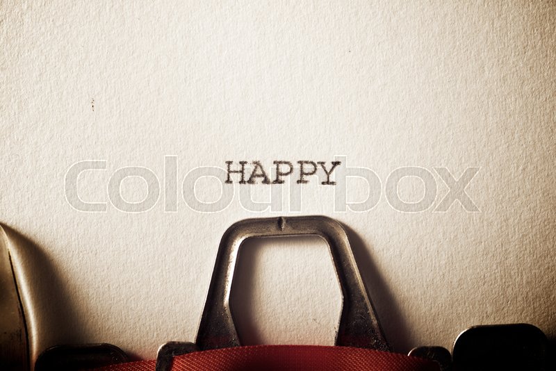 The word Happy written with a ... | Stock image | Colourbox