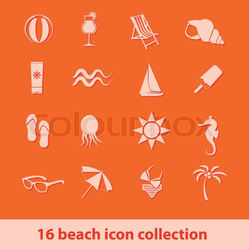 Strand-Symbole | Stock-Vektor | Colourbox