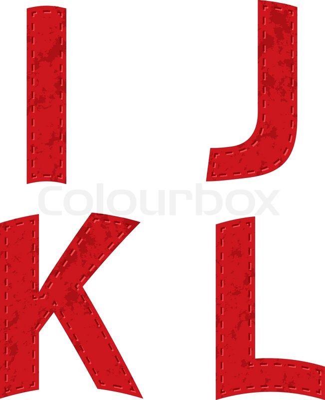 Red ribbon alphabet | Stock vector | Colourbox