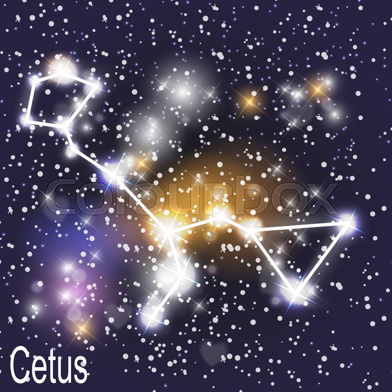 Cetus Constellation with Beautiful ... | Stock vector | Colourbox