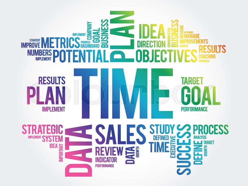 TIME word cloud collage, business ... | Stock vector | Colourbox