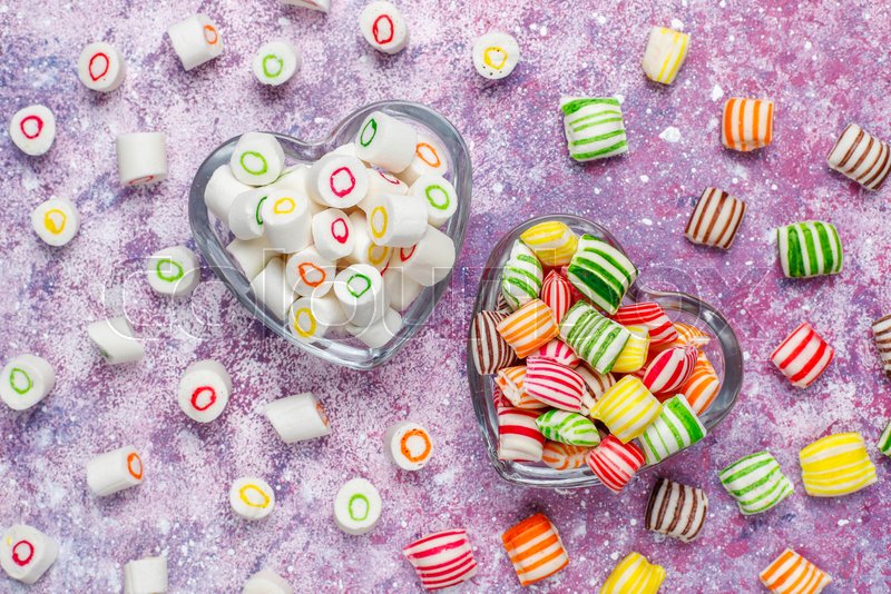 Different colorful sugar candies,top ... | Stock image | Colourbox
